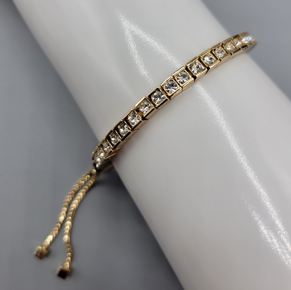 Swarovski | Jewelry | Slide Bracelet Made W Swarovski Crystals ...